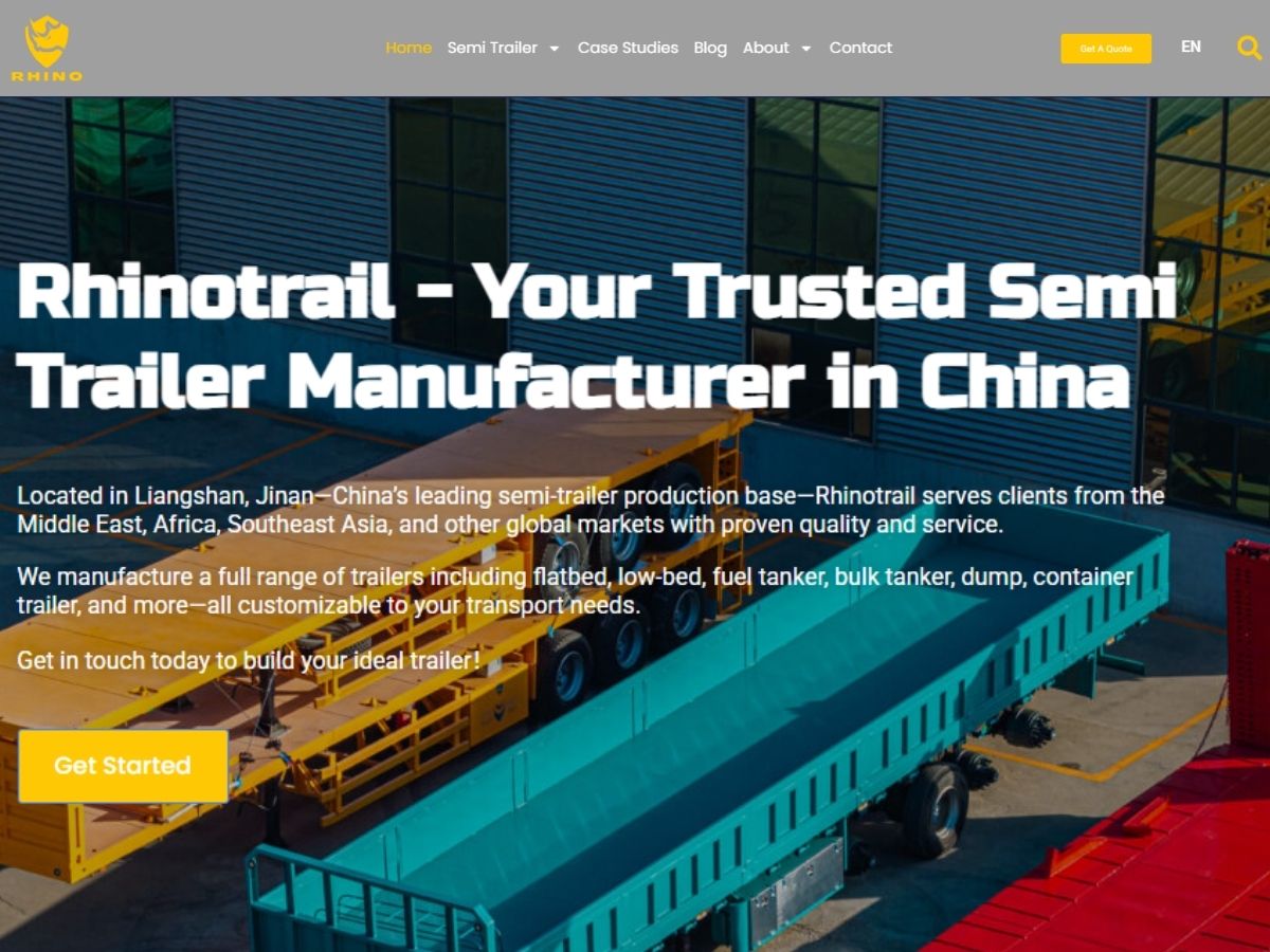 Top 8 Tractor Trailers Manufacturers | Rhinotrail